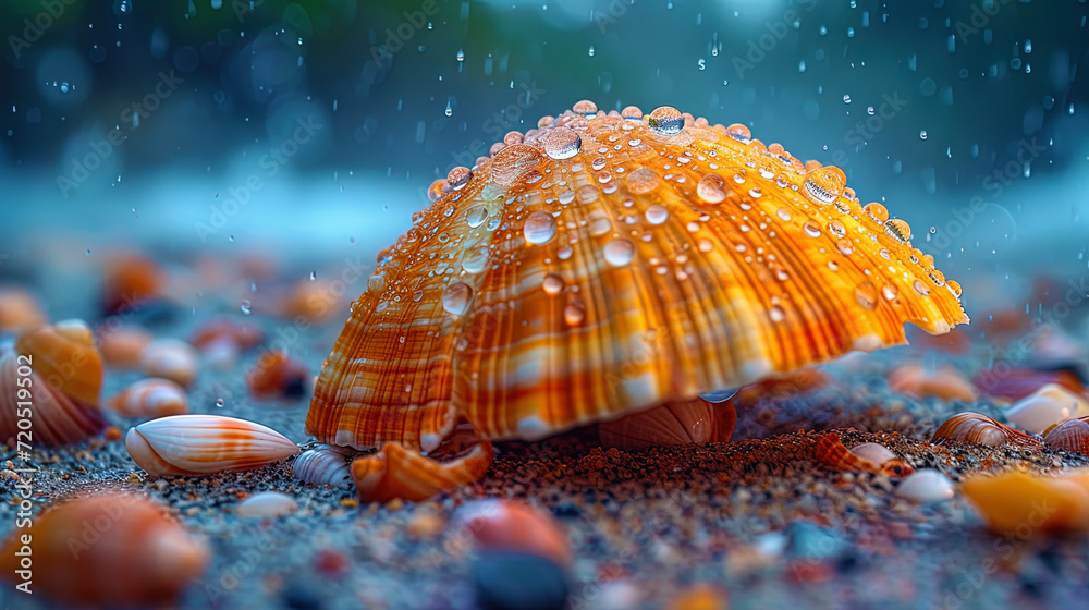 Sand with tiny shellszontics miniature shells resembling umbrellas ...