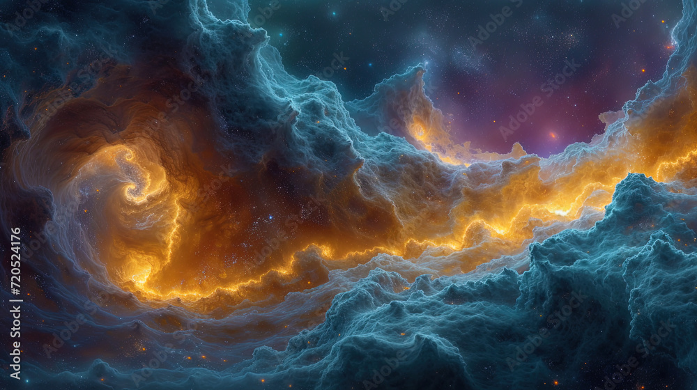 Wallpaper with abstract cosmic motives abstract forms resembling cosmic ...