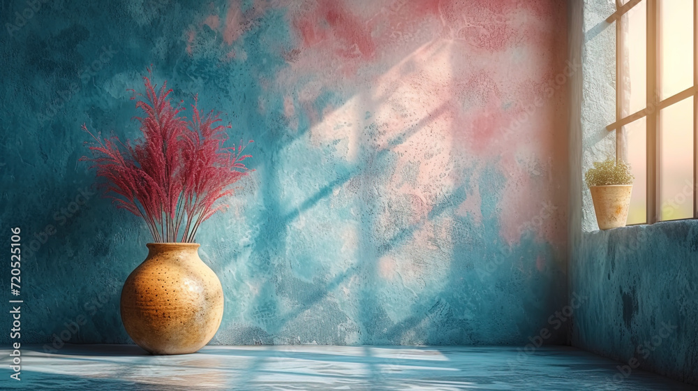 Wallpaper with a wet paint effect delicate and blurry shades that give ...