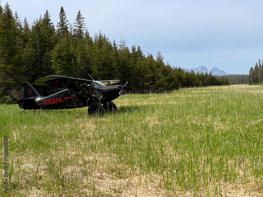 Lake Clark National Park, Alaska: Stinson Super Voyager with Alaskan ...
