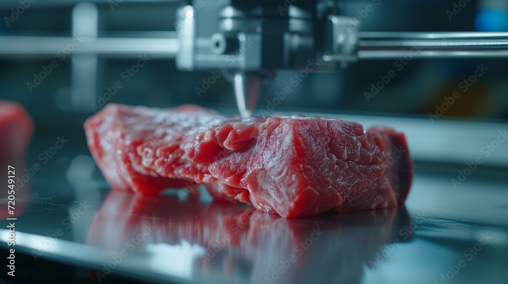 Laboratory-grown artificial meat concept showcasing the future of food ...
