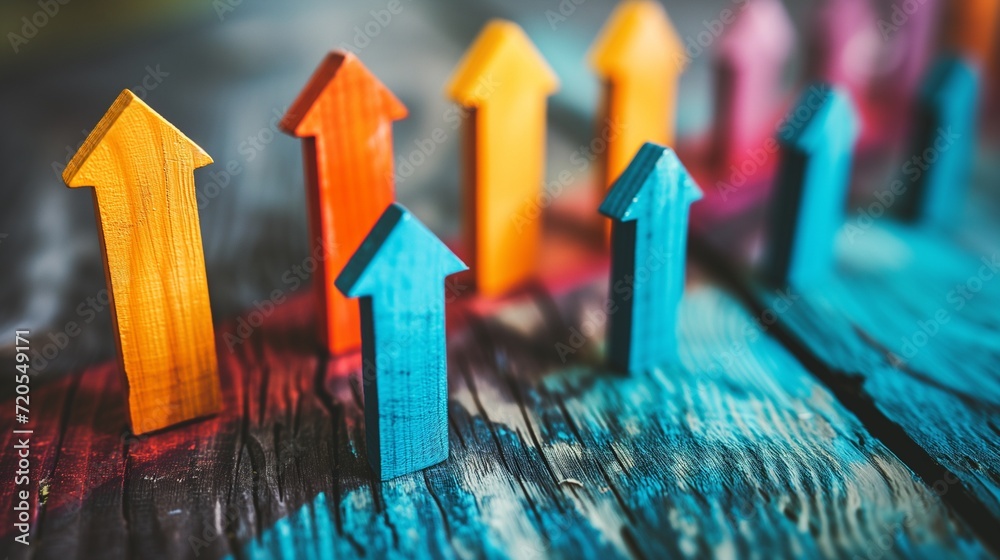 An upward curving arrow symbolizing financial growth and success ...