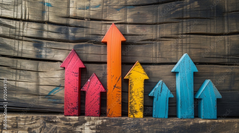 An upward curving arrow symbolizing financial growth and success ...