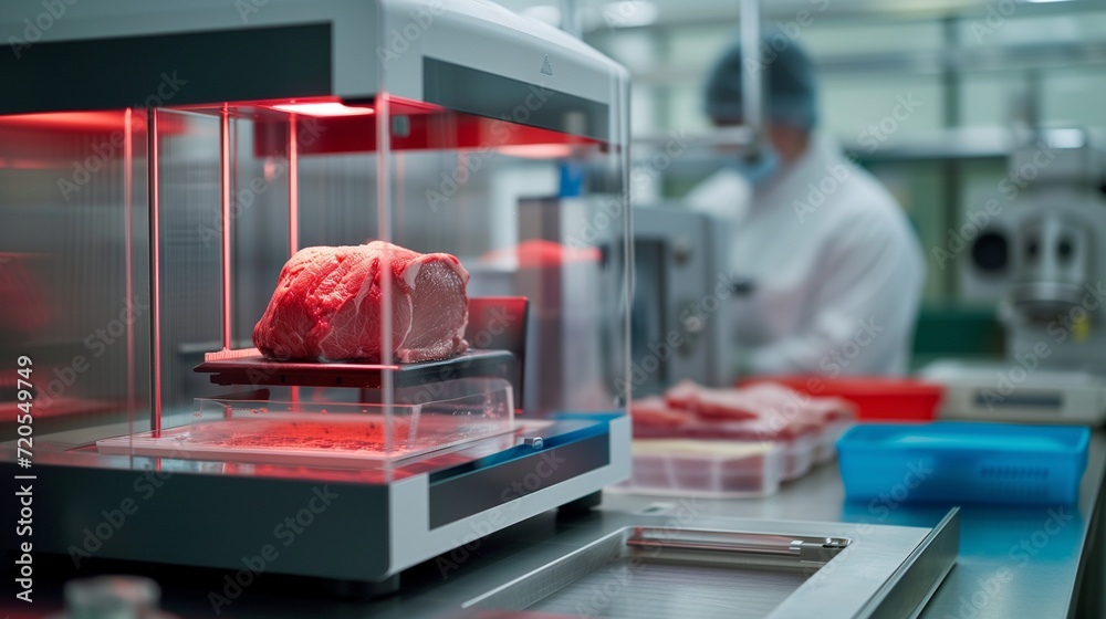 Laboratory-grown artificial meat concept showcasing the future of food ...