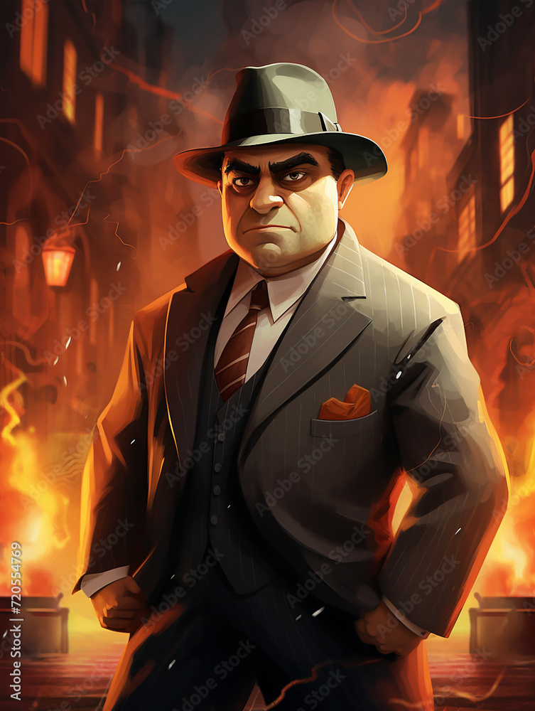 Mafia boss Al Capone during Prohibition and the Great Depression ...