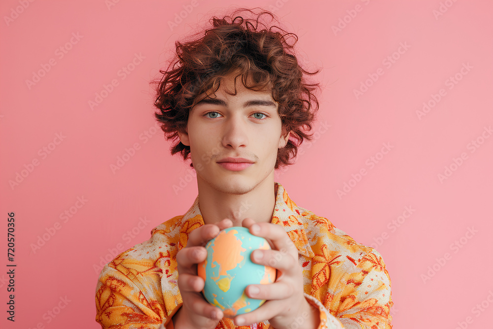 Easter social media sales poster of a male fashion model holding an ...