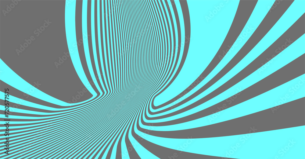 Psychedelic pattern with melting and distorting lines. The geometric background by stripes. 3d ...