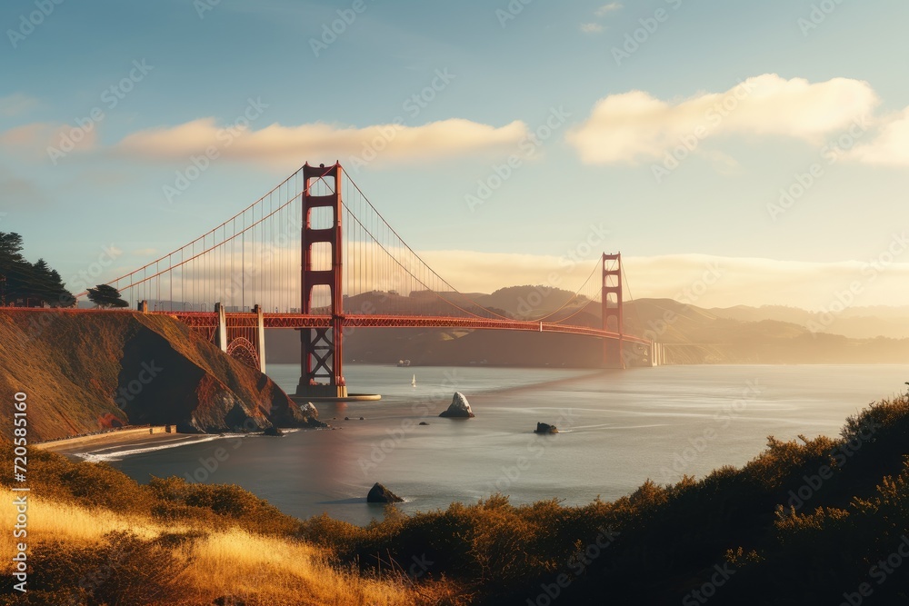 A Breathtaking View of the Iconic Golden Gate Bridge in San Francisco ...