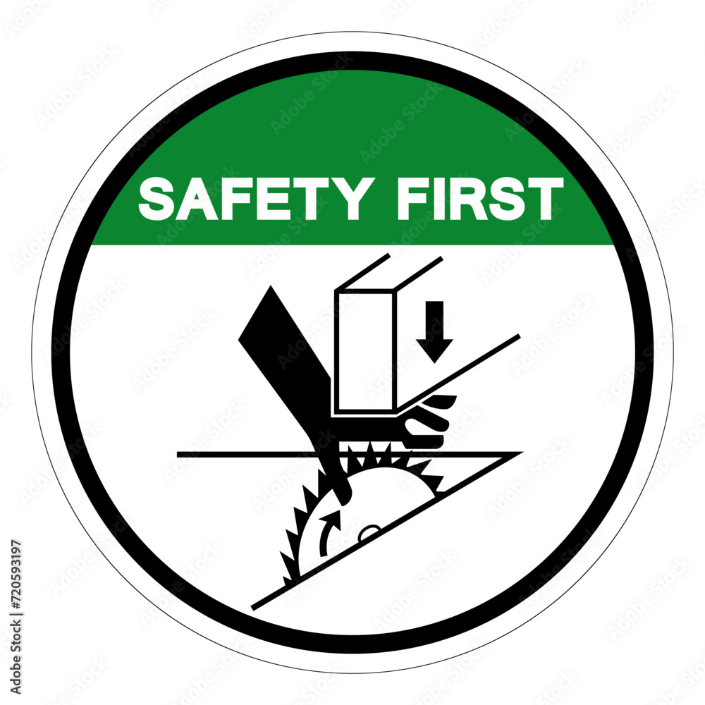 Safety First Hand Crush Hazard Symbol Sign, Vector Illustration ...
