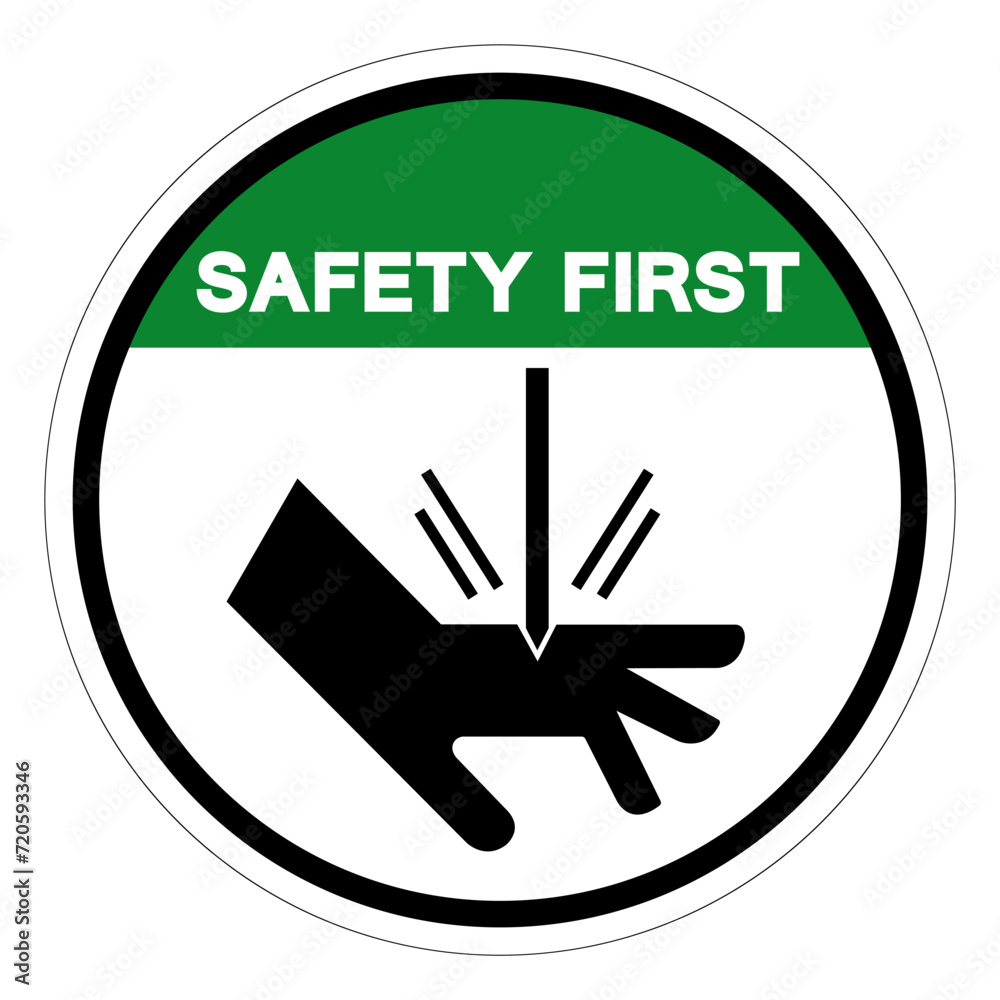 Safety First Cut Hazard Hazard Symbol Sign, Vector Illustration ...