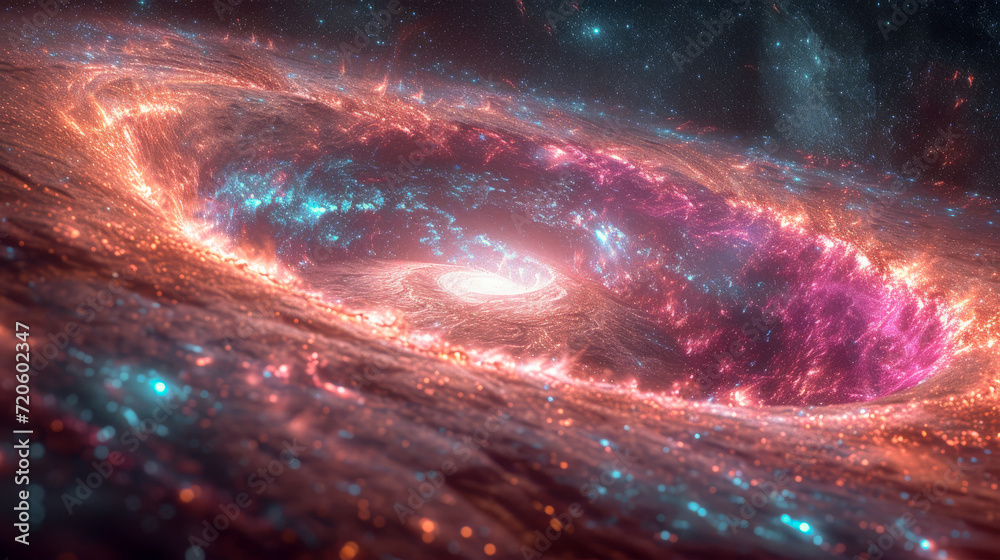 vortex planetary landscape in the smoky cosmos, in which a primordial ...