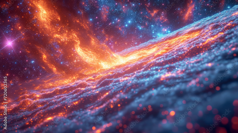Celestial plan landscape, a breathtaking cosmic scenery that manifests ... Celestial plan landscape, a breathtaking cosmic scenery that manifests ...