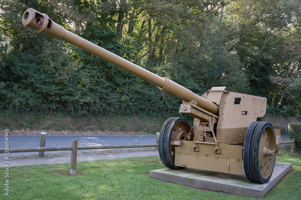 Detail of an old German anti-tank gun Pak 43 caliber 88mm ...