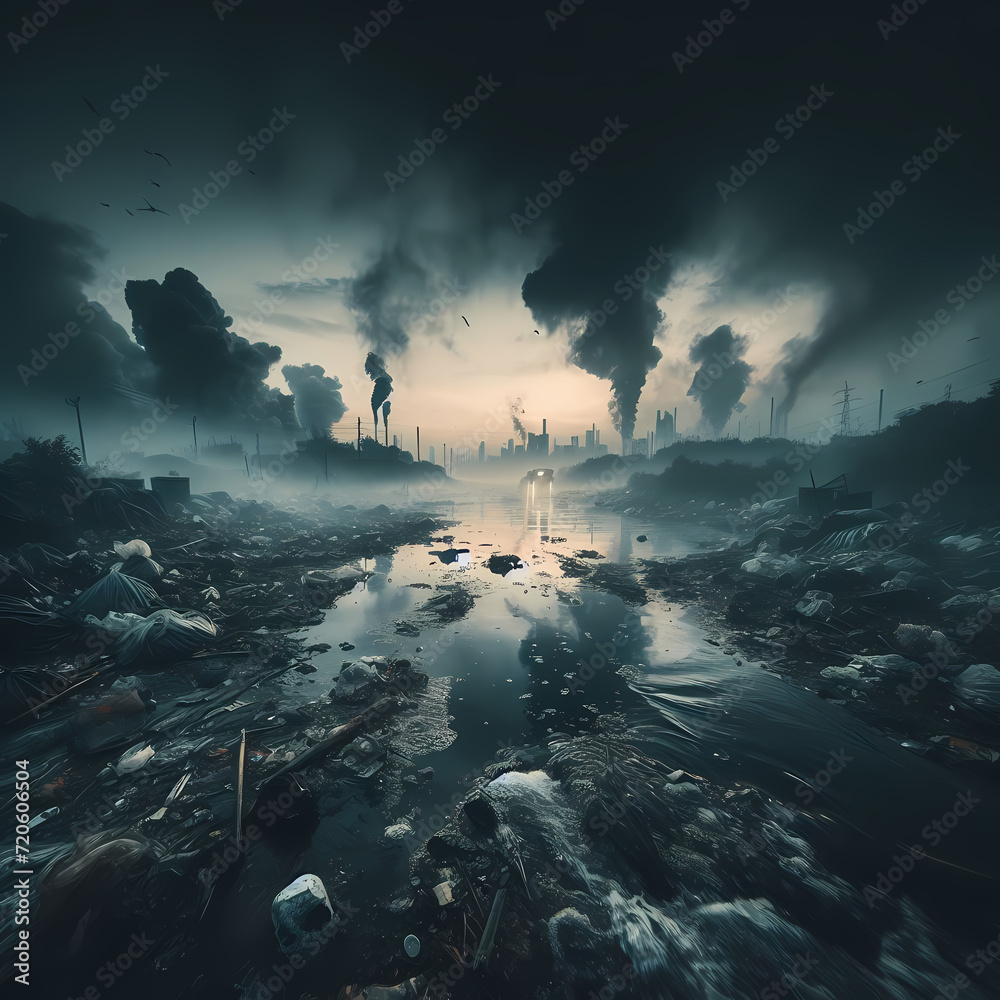 a powerful and thought-provoking image that symbolizes the impact of ...