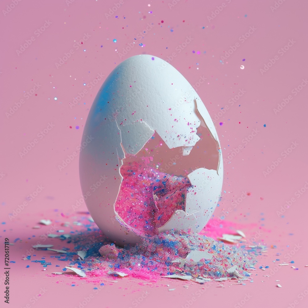 A symbol of hope and new beginnings, a shattered easter egg adorned ...