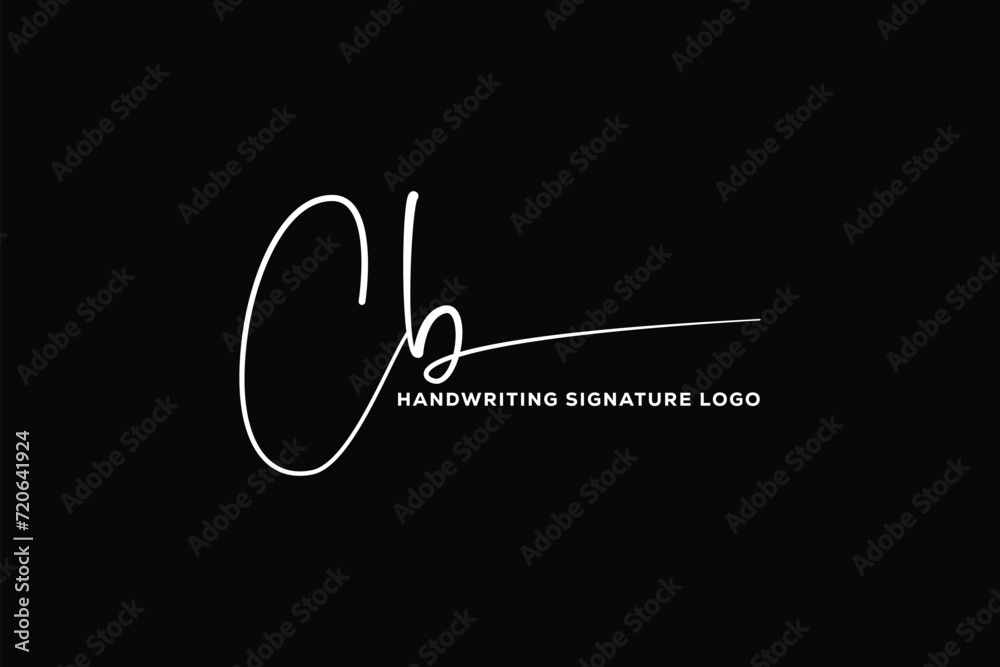 CB initials Handwriting signature logo. CB Hand drawn Calligraphy ...