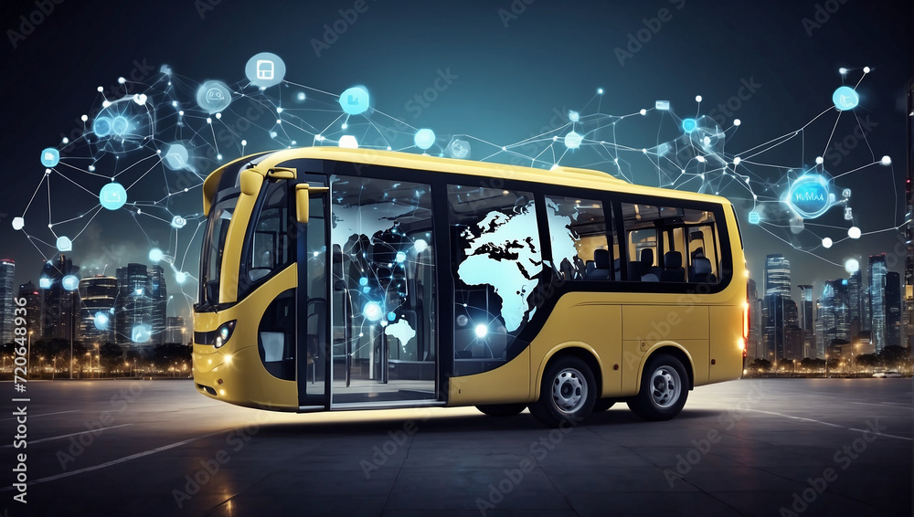 bus stop motion double decker buses school bus on the street back to ...