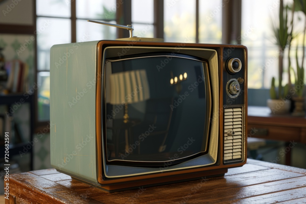 Relive the past with a retro TV icon, a nostalgic symbol of classic ...