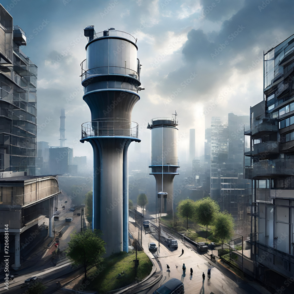 Air Quality Control Towers: Towers equipped with advanced filtration ...