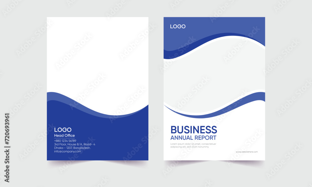 annual report cover page design template vector, annual report cover ...