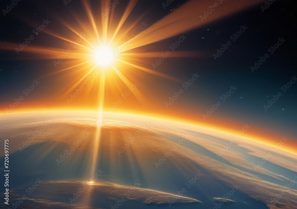 Illustrazione Stock Childrens Illustration Of Inspiring View Of Sunrise ...