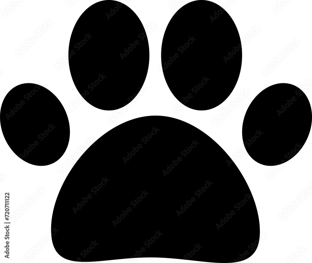 paw print on transparent background. dog paw puppy leg foot feet animal ...