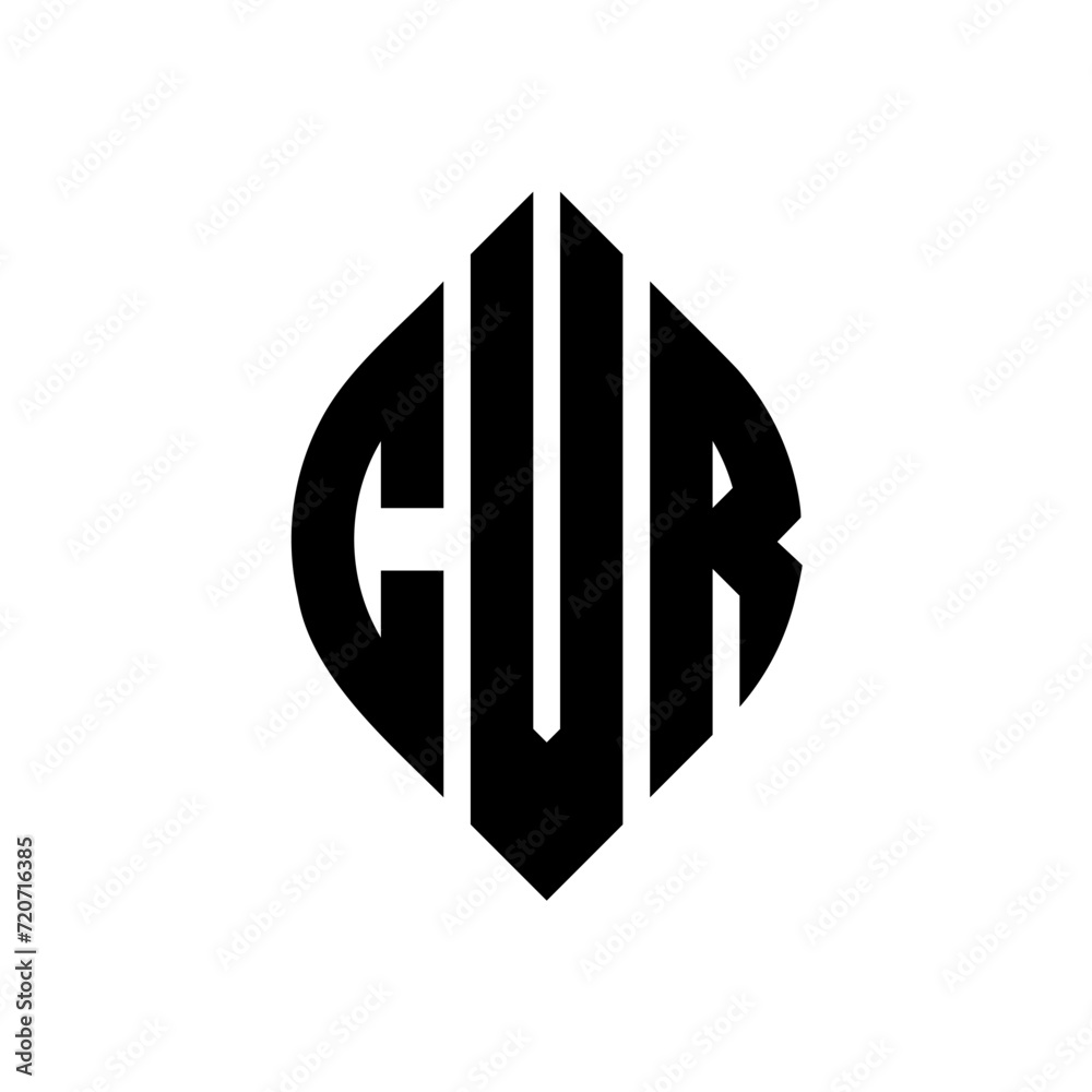 CVR circle letter logo design with circle and ellipse shape. CVR ...