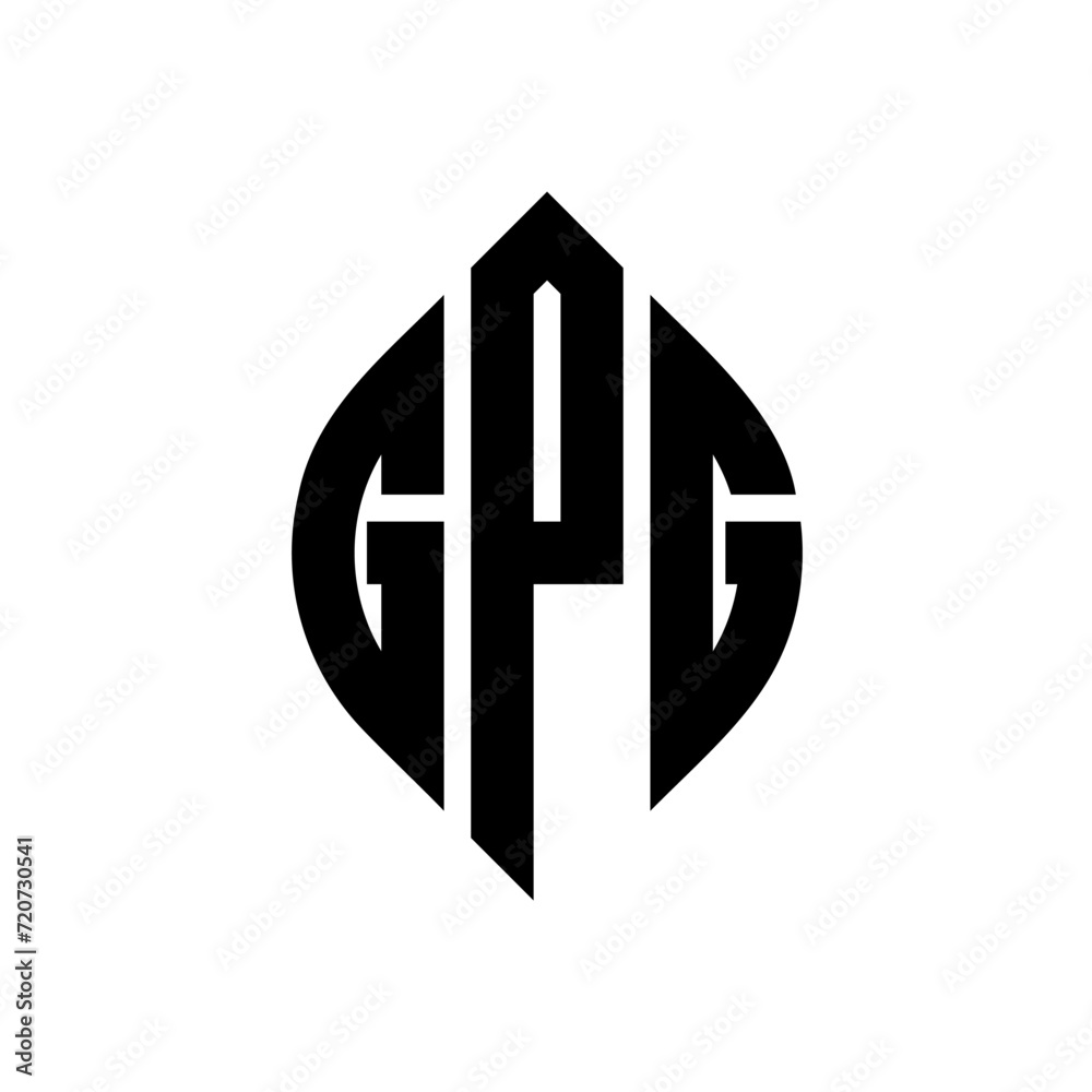 GPG circle letter logo design with circle and ellipse shape. GPG ...