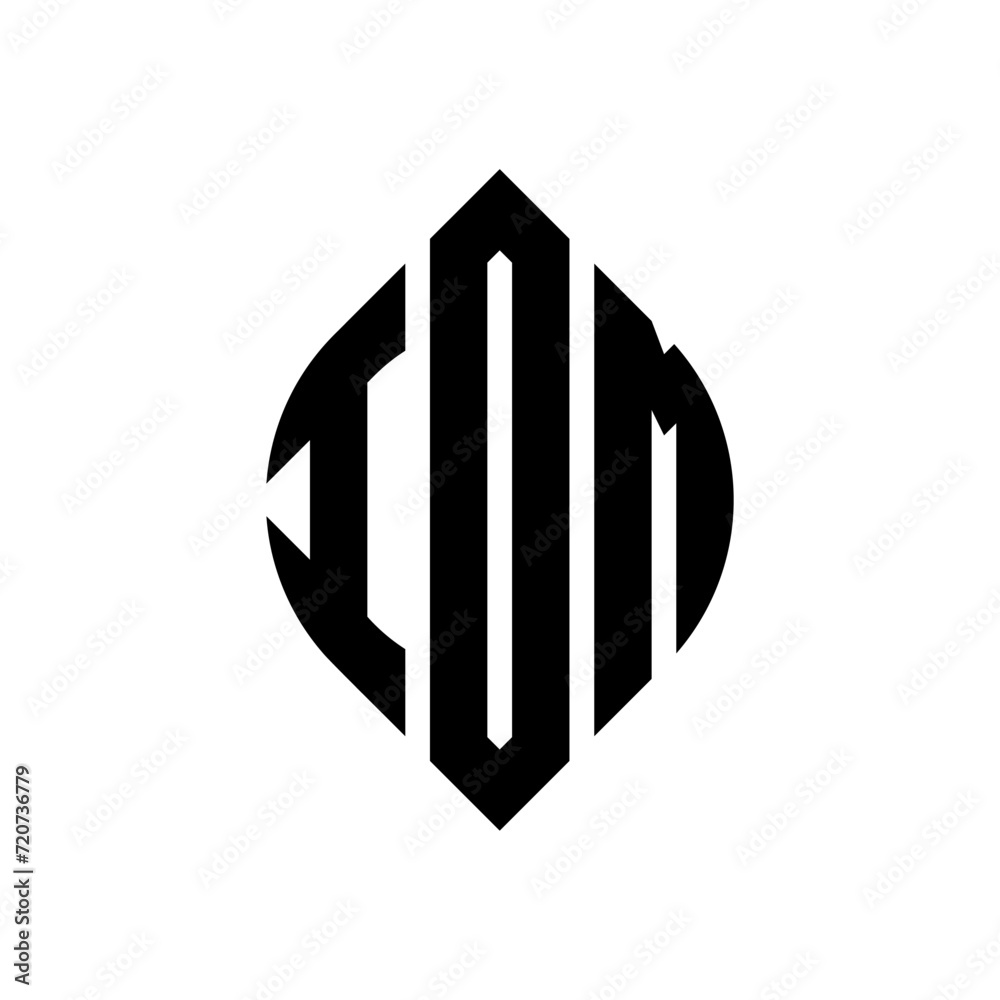 IDM circle letter logo design with circle and ellipse shape. IDM ...