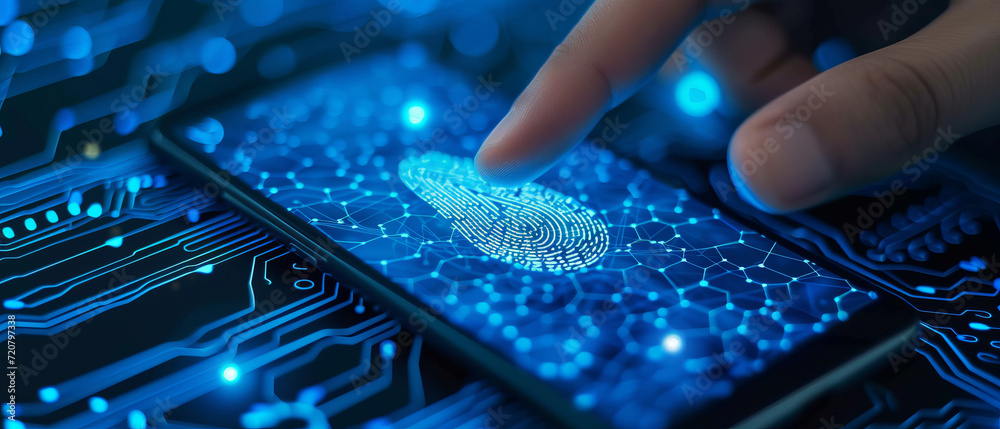 cybersecurity of personal data safety, mobile smartphone using ...