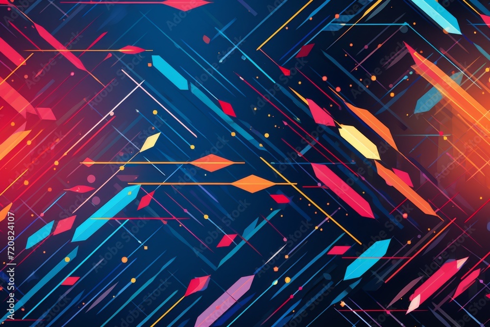 Graphic patterned background of interconnected magnetic field lines and ...