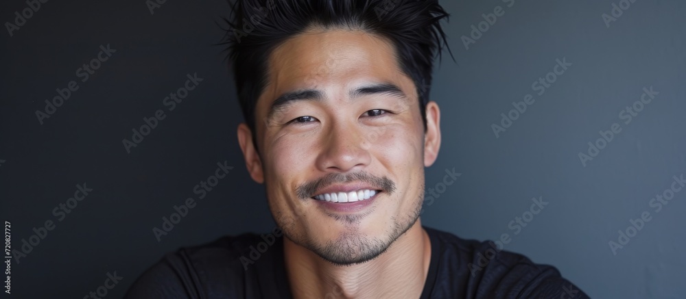 Radiant Asian Man: Triple the Joy with a Smiling, Asian, Man, Smiling ...