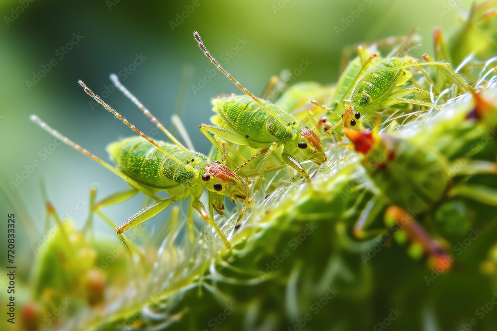 Aphid Insects, Greenfly On Plant, Small Garden Parasite Animals, Aphids ...