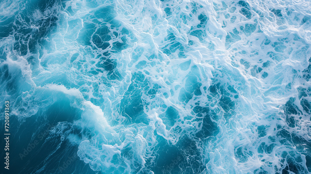 Ocean waves serenity. Coastal seascape visuals. Image captures the ...