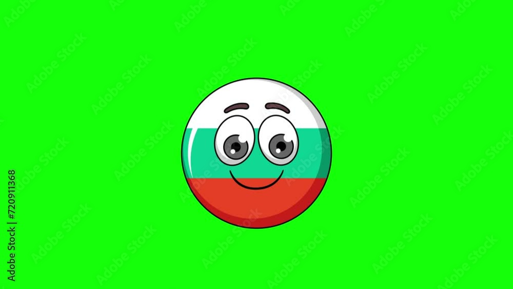 flag of bulgaria emoticon emoji with a face savoring food, cartoon ...