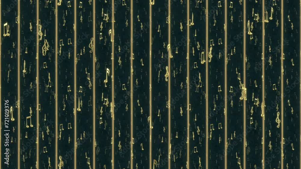 Music Background Loop Tile Falling Gold. This musical 3d animation is ...