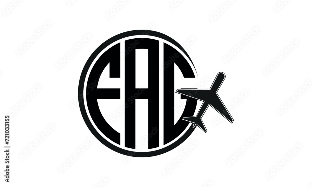 FAG three initial letter circle tour & travel agency logo design vector ...