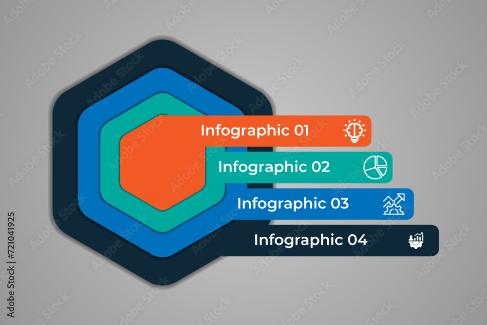 Vector set of infographic elements for numbering labels of the steps of ...