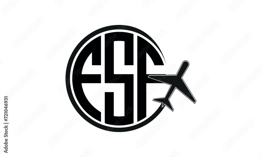 FSF three initial letter circle tour & travel agency logo design vector ...