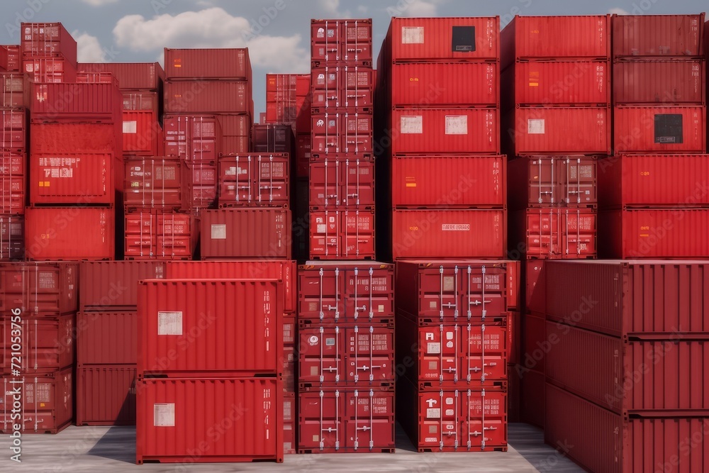 The RED container area, awash with a vivid sea of striking red ...