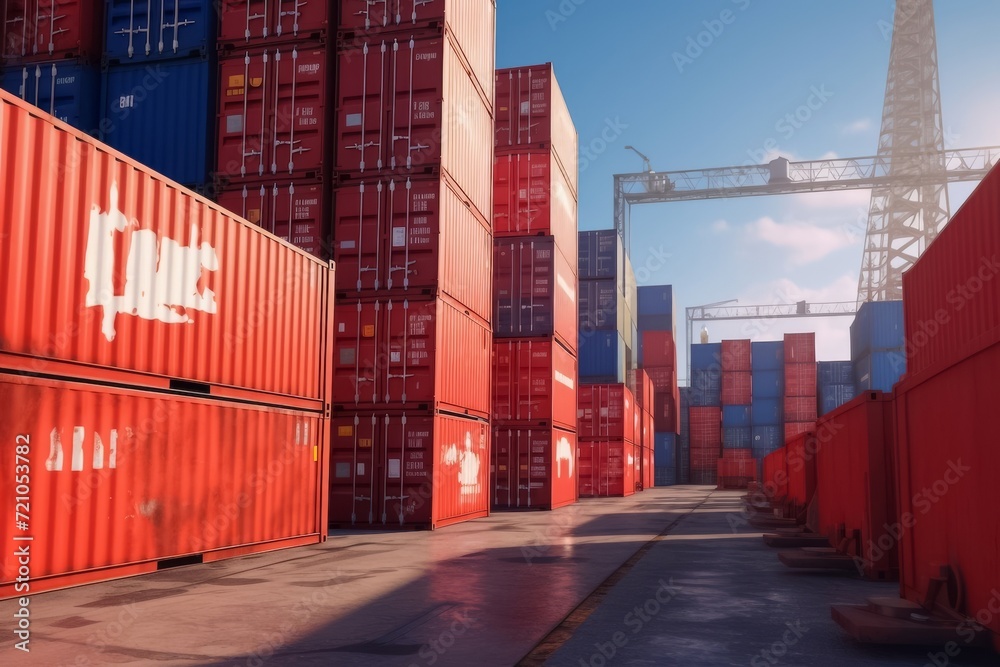 The RED container area, awash with a vivid sea of striking red ...