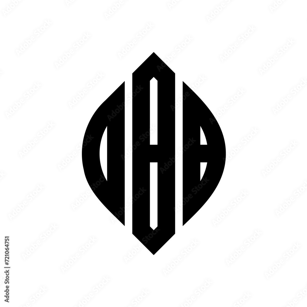 OBB circle letter logo design with circle and ellipse shape. OBB ...