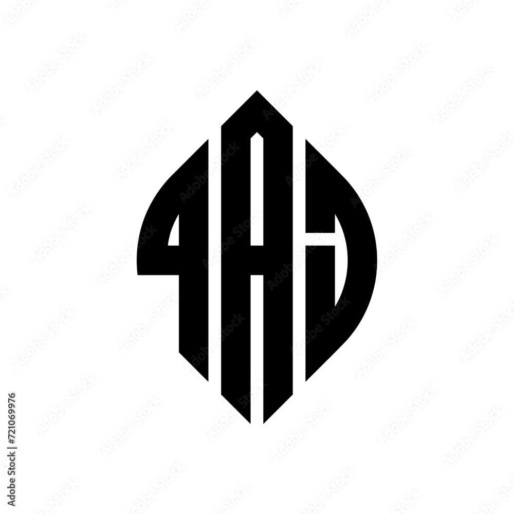 QAJ logo. QAJ letter. QAJ letter logo design. Intitials QAJ logo linked ...