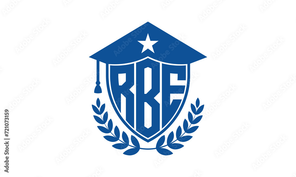 RBE three letter iconic academic logo design vector template. monogram ...