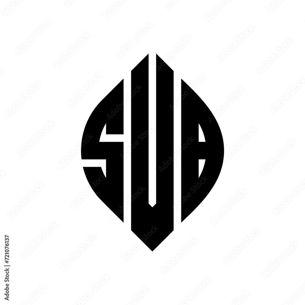Stockvector SVB circle letter logo design with circle and ellipse shape ...