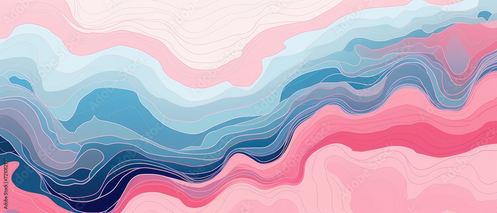 Geological abstract resembling a contour line map, creating a unique ...