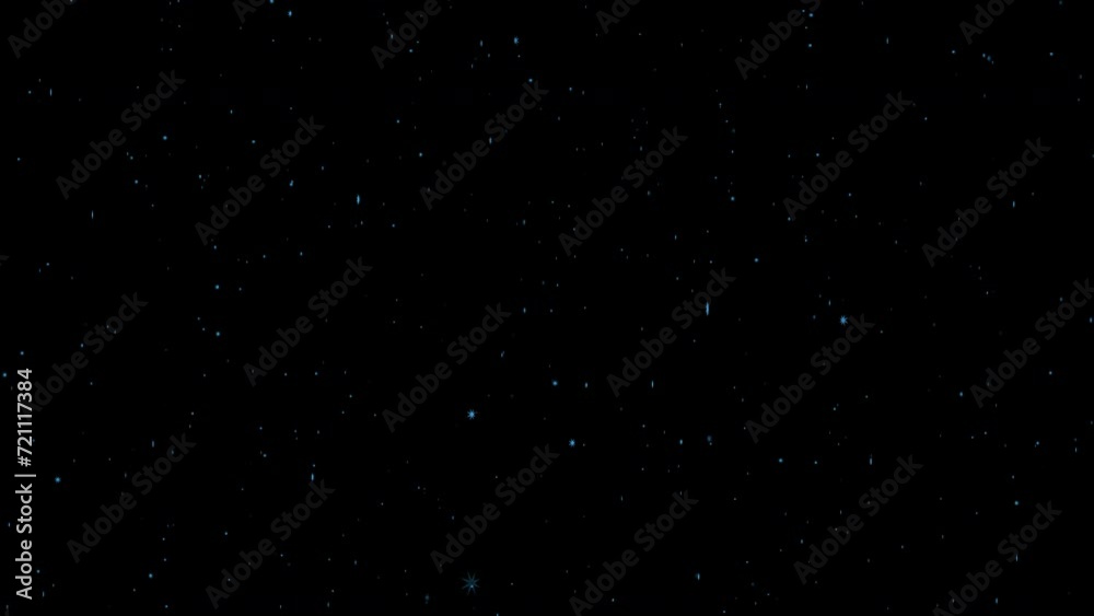 Futuristic blue snowflakes against the background of the night sky in ...