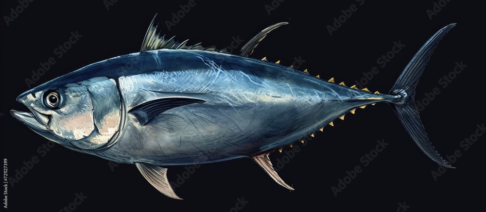 Thunnus is a type of fish from the Scombridae family that lives in the ...