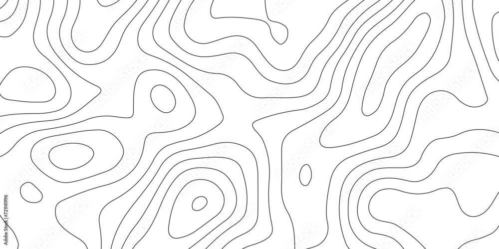 Abstract background with topographic contour map with geographic black ...