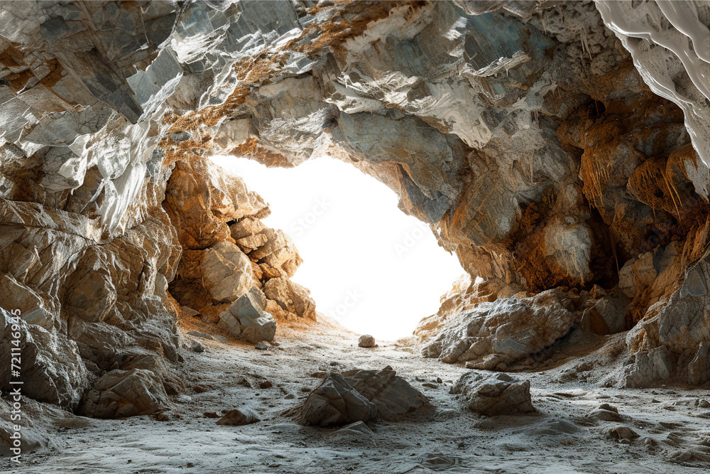 Cavern, transparent background, isolated image, generative AI Stock ...